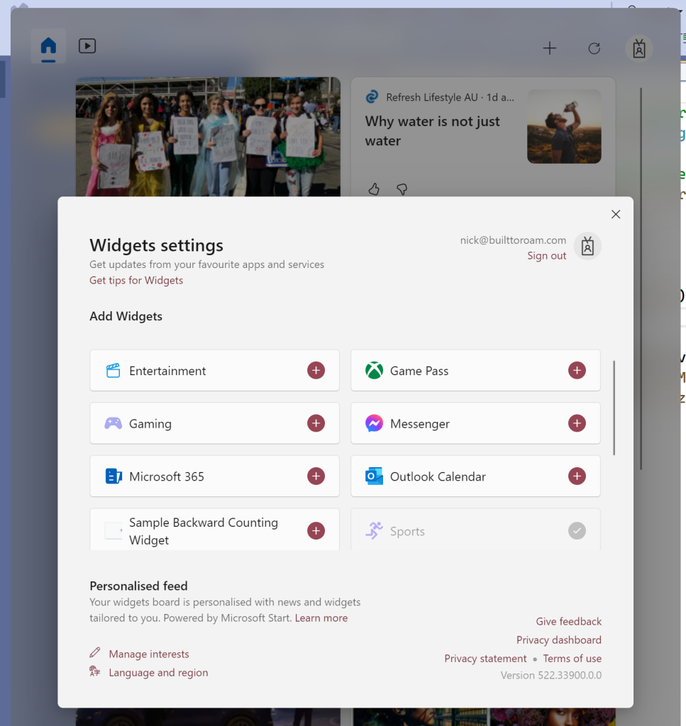 Adding a Windows Widget to a C# Windows App SDK (Windows UI) App - Nick's .NET Travels