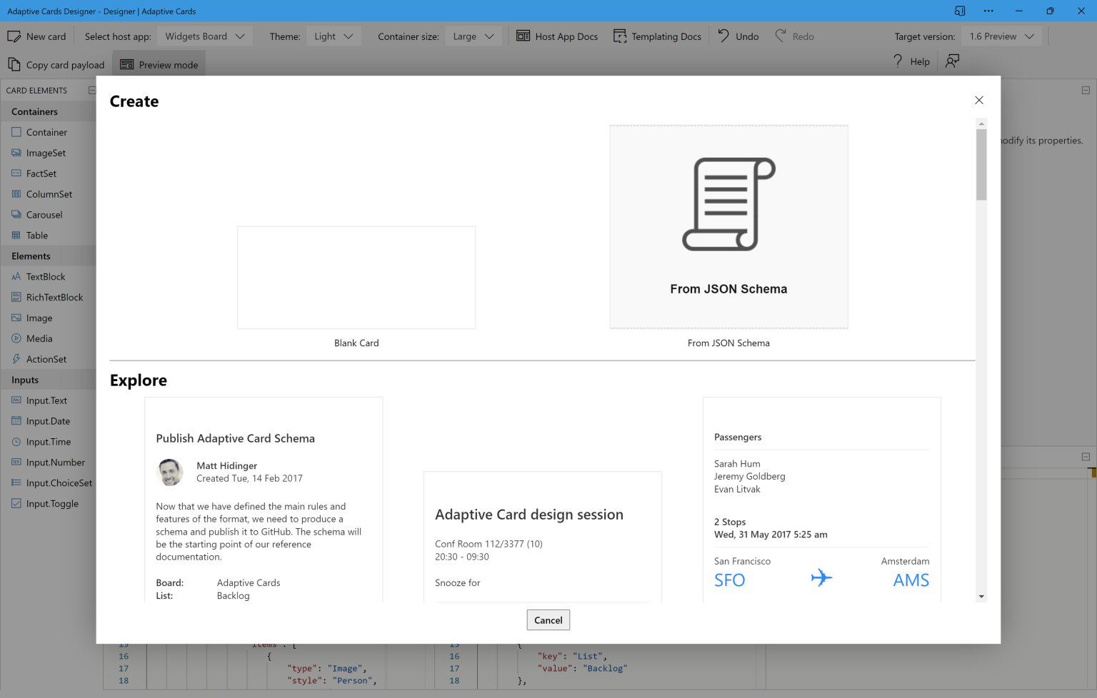 Designing Widgets for Windows 11 with AdaptiveCards.IO - Nick's .NET Travels