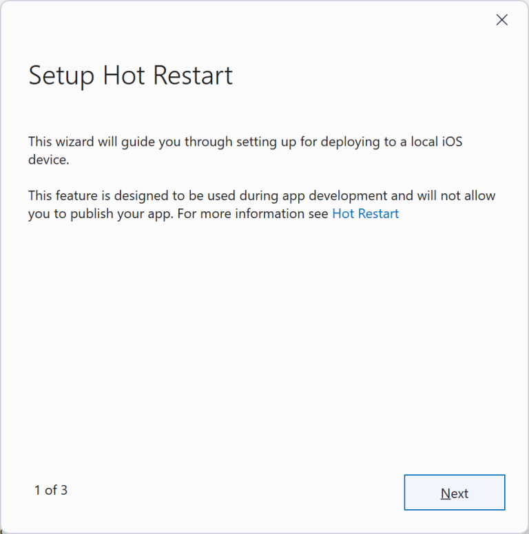 iOS Debugging on Windows - Hot Restart - Nick's .NET Travels