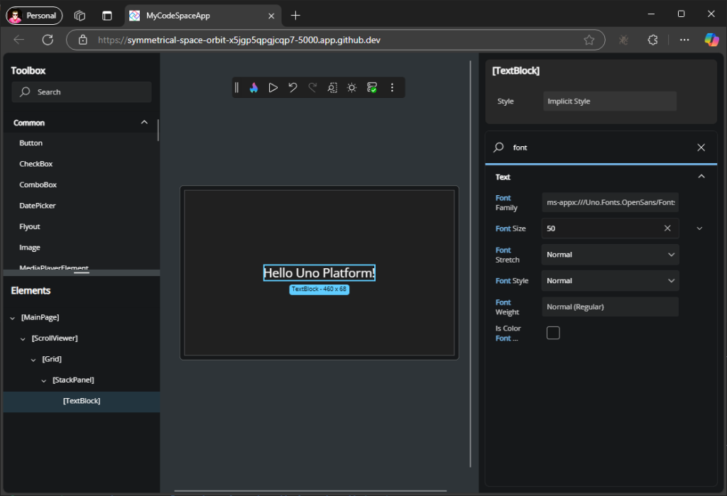 Building Cross Platform Applications using Hot Design and Codespaces with Uno Platform and No ...